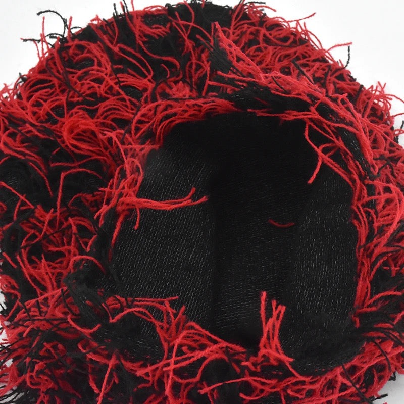 Fluffy Balaclava Ski Mask Red – Lexxyy